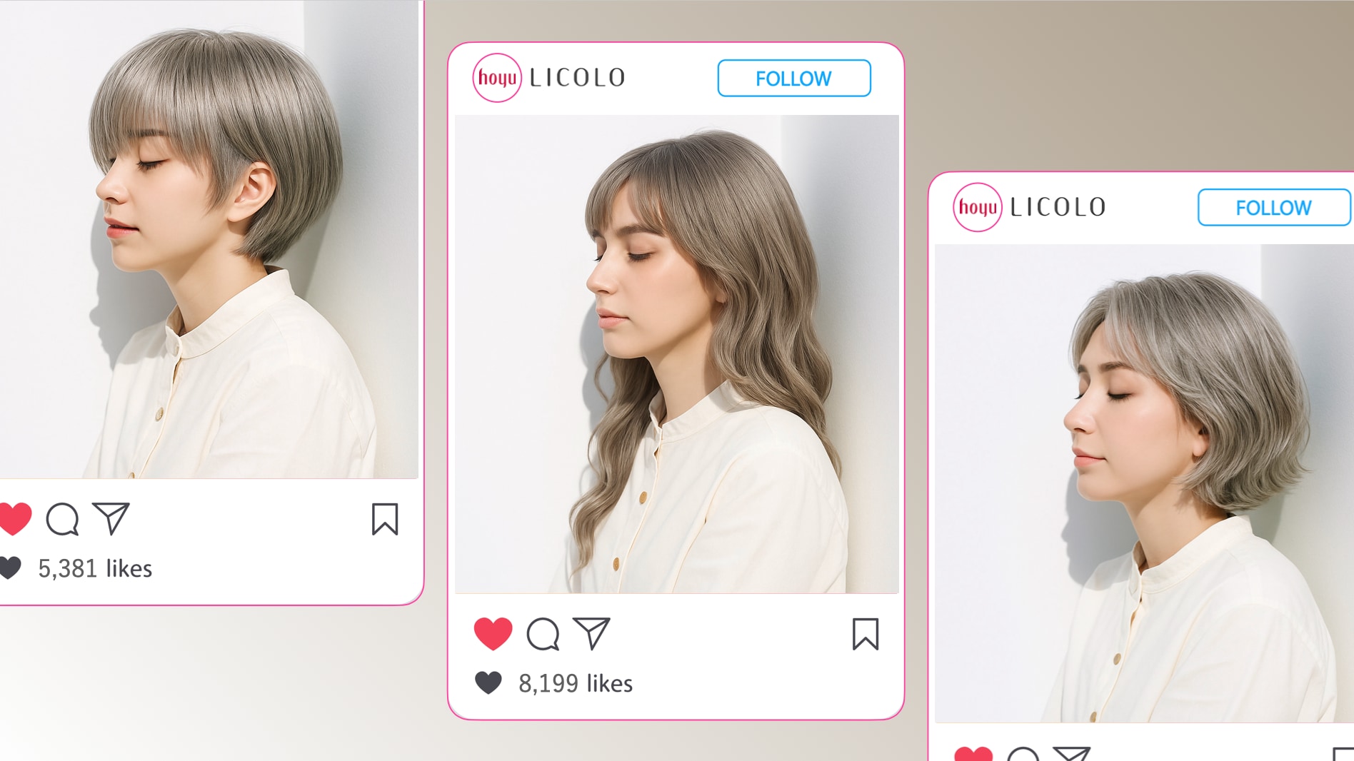 シルバーベージュってどんな髪色？明るめ暗めのヘアカラー18選 | ヘアカラーリング | LICOLO - 髪から自分を好きになる